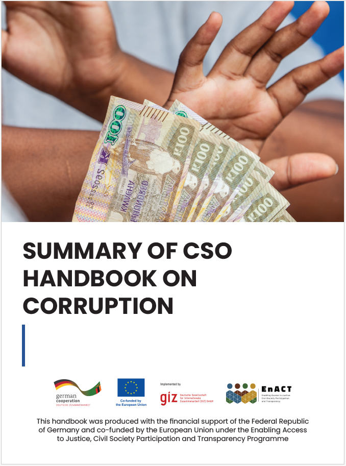 Summary of CSO Handbook on Corruption - Transparency International Zambia